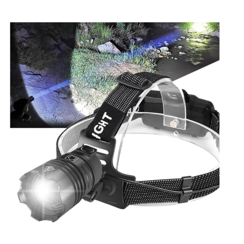 Chronus Head Torch Rechargeable, Head Torch LED 3 Modes, Zoomable ...
