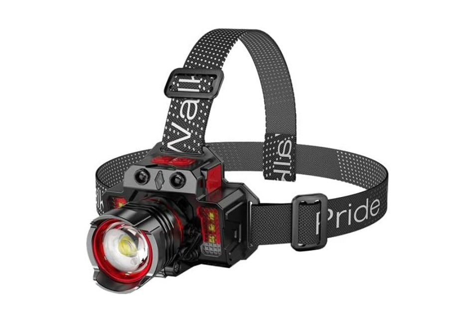 Chronus LED Induction Flashlight Long-range Zoom Night Fishing Miner's ...