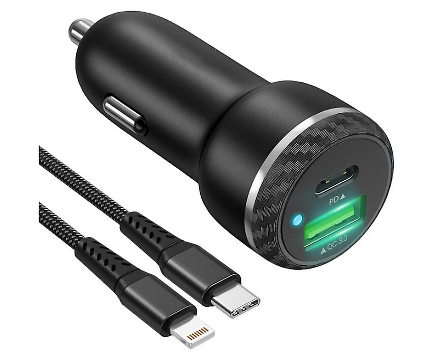 Chronus Fast USB C Car Charger,36W Dual Port QC3.0 Type C PD Car ...