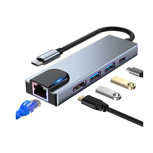 Chronus USB C Hub Multiport Adapter, 5 in 1 USB C Docking Station with ...