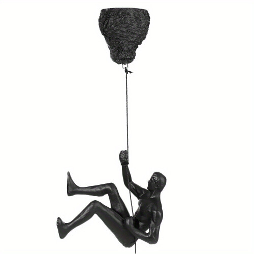 (Style 2) Modern Simple Resin Sculpture Creative Rock Climbing Man Wall ...