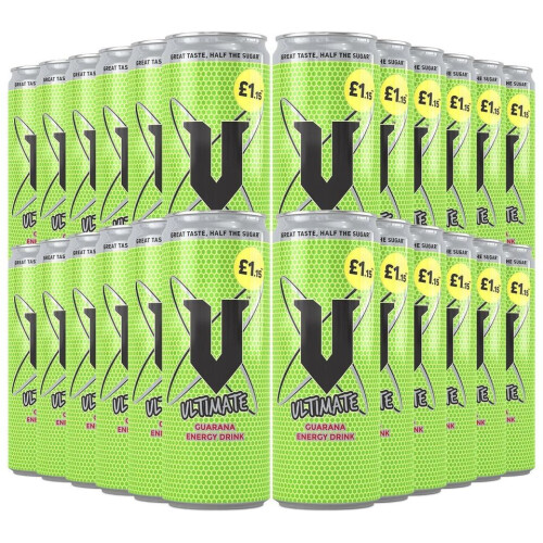 V Can Ultimate Guarana Energy Drink 250ml, 24 CANS on OnBuy
