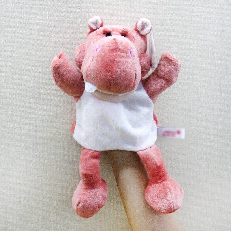 (Red Hippo Puppet(can open mouth)) Plush Hand-Puppets Funny Open Mouth ...
