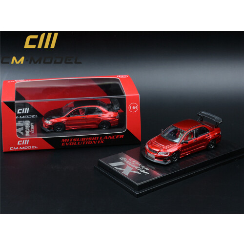 (Metallic Red) CM Model 1:64 Mitsubishi Lancer Evo IX Metallic Red with ...