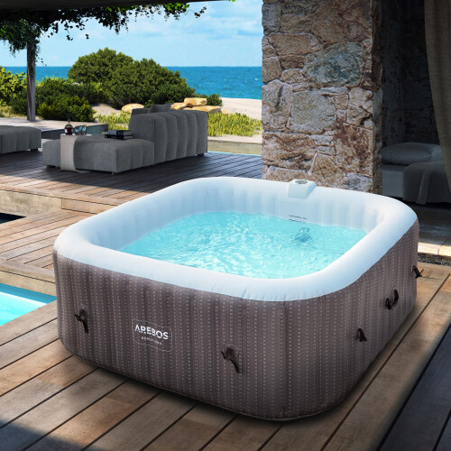 AREBOS Whirlpool Inflatable Indoor & Outdoor 6 People 130 Massage Jets ...