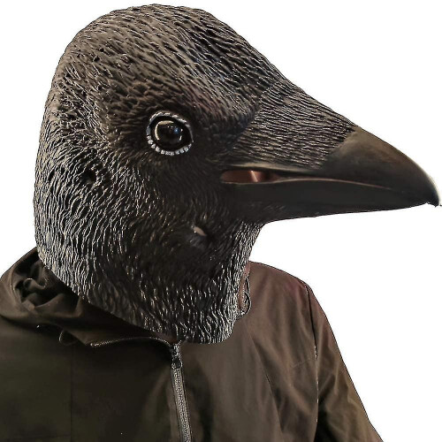 Crow Mask Animal Latex Full Head Realistic Bird Masks Fancy Dress For ...