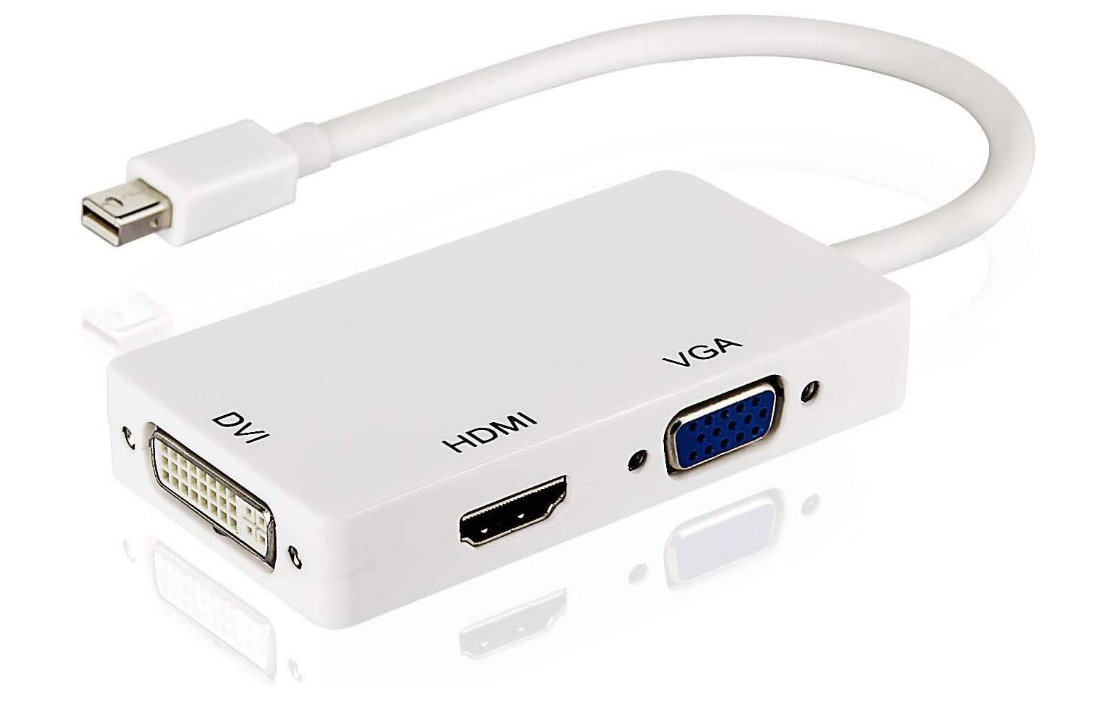 Chronus Mini DisplayPort (thunderbolt) to DVI VGA HDMI 3 In 1 Adapter ...