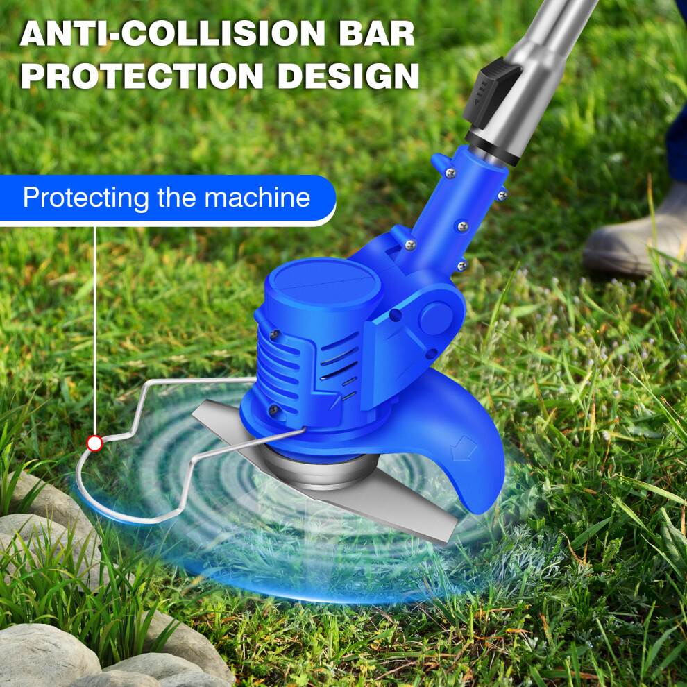 (With Two Battery) Cordless Grass Trimmer Strimmer Edger Powerful ...
