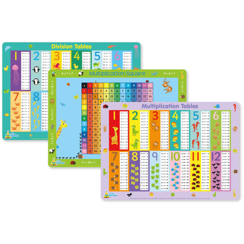 Numeracy 2 Placemat Pack - Set of 3 Educational Placemats ...
