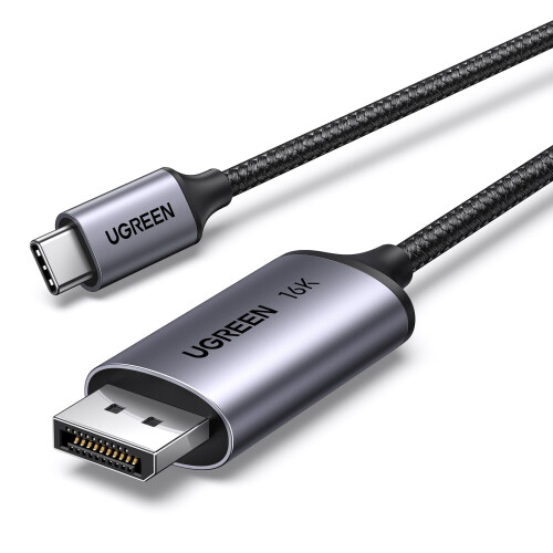 USB C to DisplayPort Cable 2M [16K@30Hz, 8K@120Hz, 4K@240Hz], DP2.1 ...