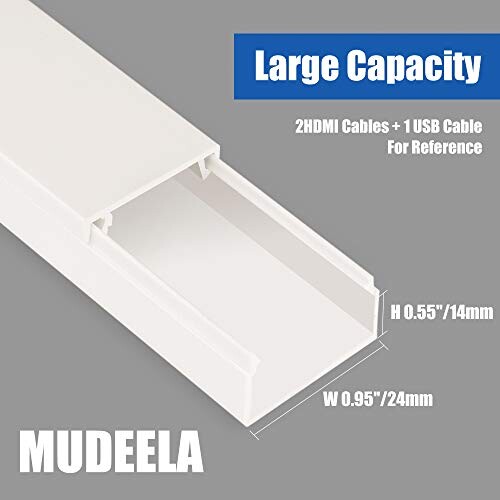 Cable Trunking Kit, Trunking for TV Cables, Self Adhesive Wall Cable ...