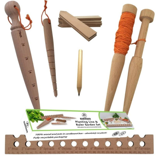 Garden Gift Planting Tool Set - Ruler Seed & Seedling Spacer, Line Row ...