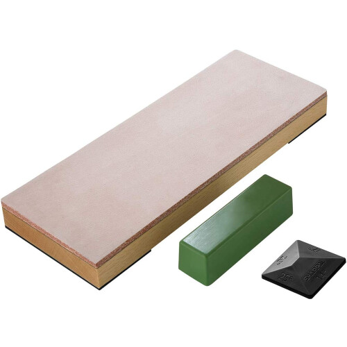 204N Genuine Leather Strop with 53g / 2 Oz. Stropping Compound, Wide ...