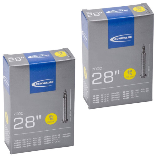 700 x 18-28c Road Bike Inner Tubes - Presta 60mm Long Valve (Pair) on OnBuy