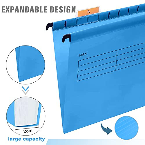 A4 Suspension Files, 25PCS Filing Cabinet Suspension Files with Tabs ...