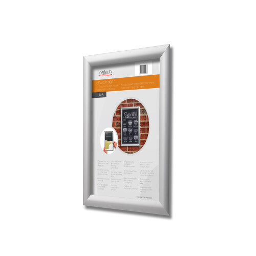 A3 Snap Frame Silver - Aluminium Clip Frame for Certificate, Wall Display & Photo Hanger ...