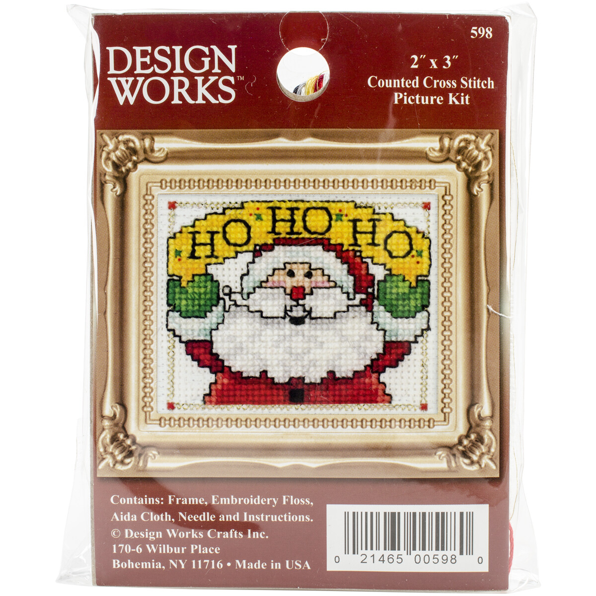 Design Works Counted Cross Stitch Kit 2"X3"-Ho Ho Ho (18 Count) DW598 ...