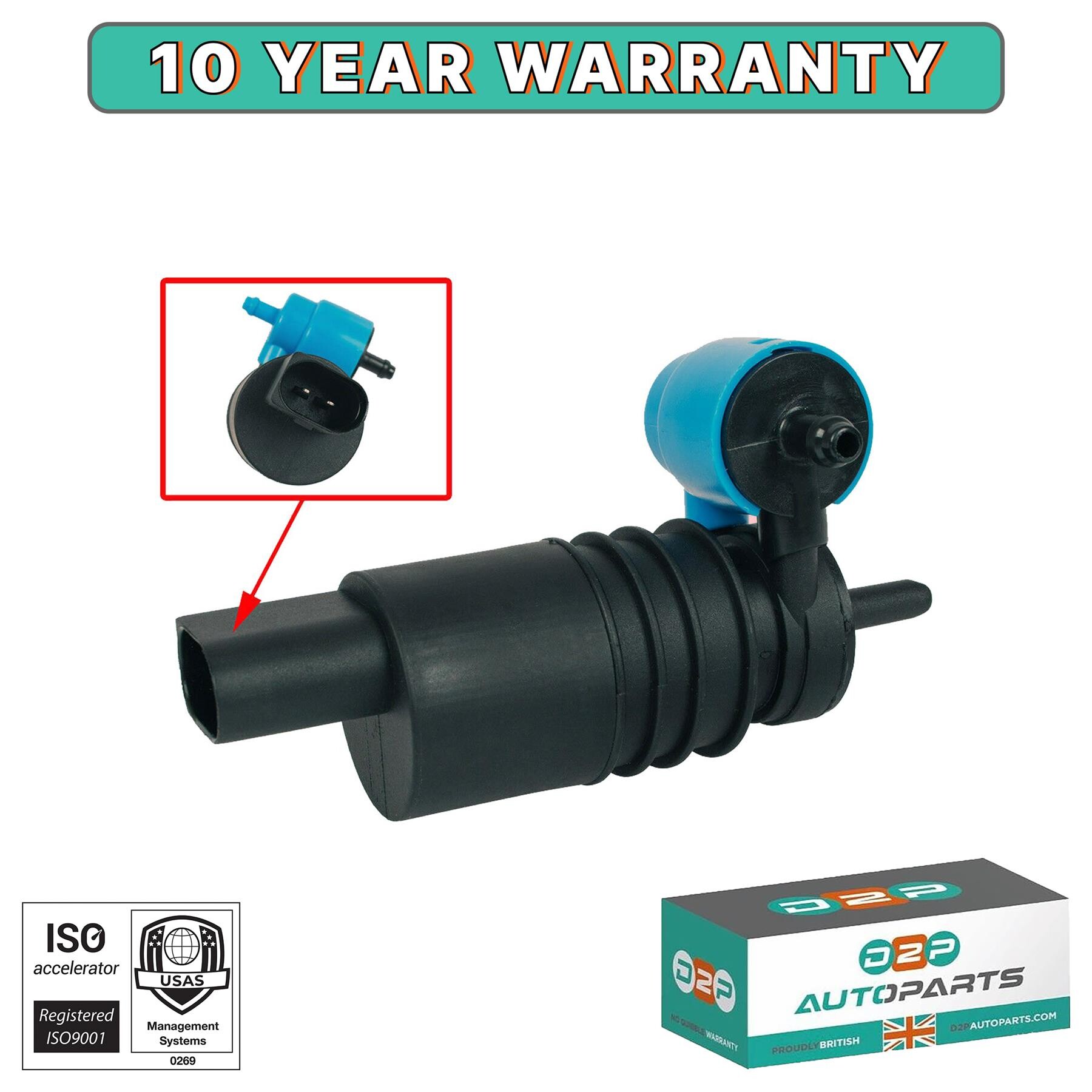 TWIN OUTLET WINDSCREEN WASHER PUMP FOR VW PASSAT B5 POLO SHARAN TOUAREG ...