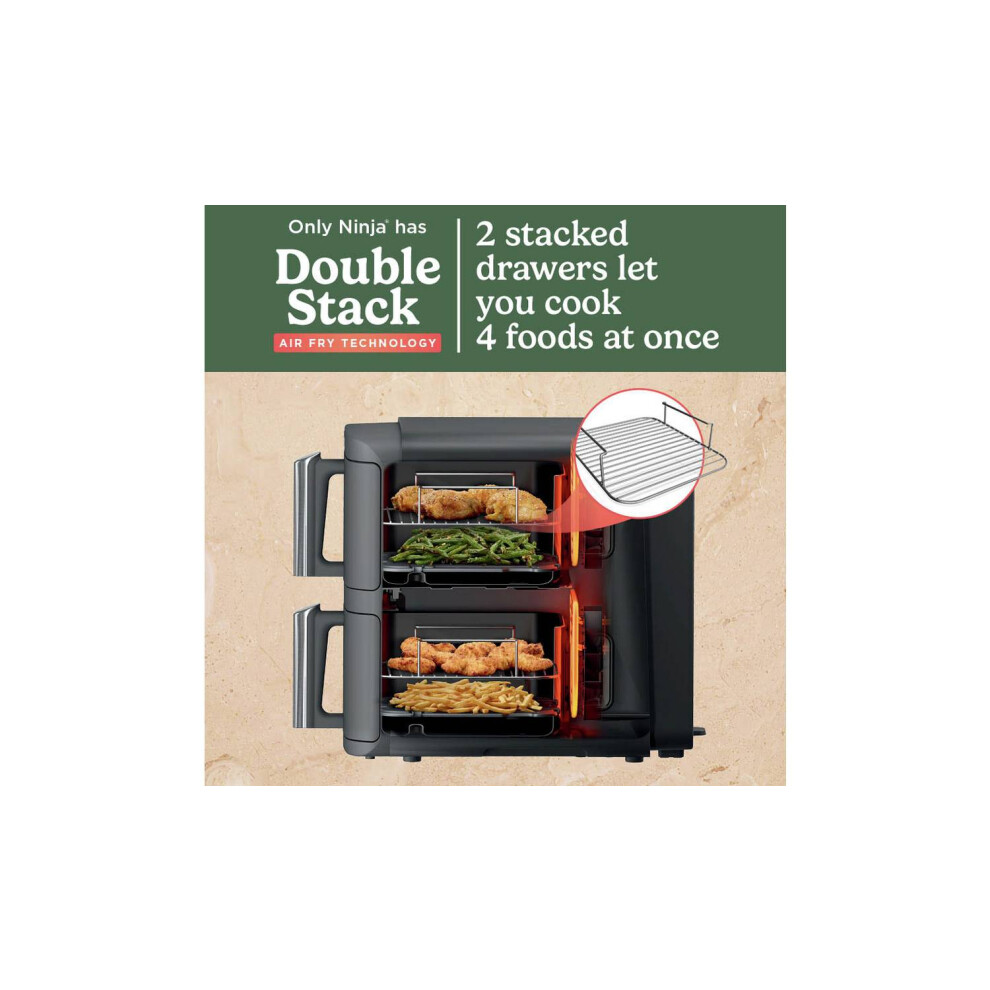 Ninja Double Stack XL SL400UK 9.5L Air Fryer - Grey on OnBuy