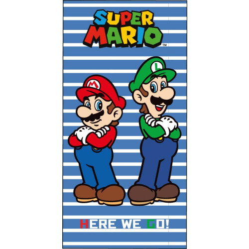 Super Mario Bath Beach towel 140 x 70 cm 100% COTTON Luigi on OnBuy