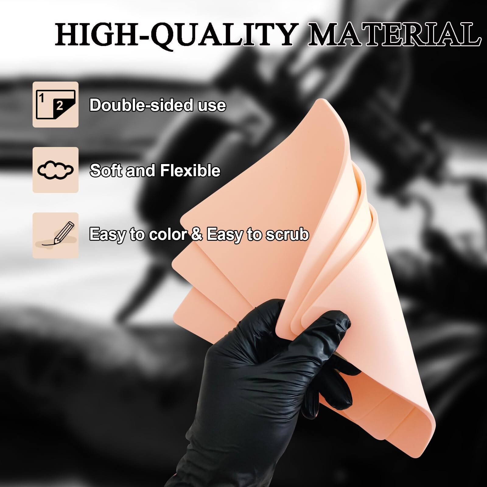 Fake Skin Tattoo - Rayyl 5PCS Tattoo Skin Practice 3mm Thick 6"x8 ...