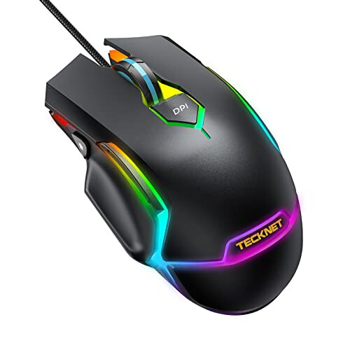 Gaming Mouse, 16000 DPI Adjustable Wired Gaming Mouse, 9 Programmable buttons Optical Computer ...