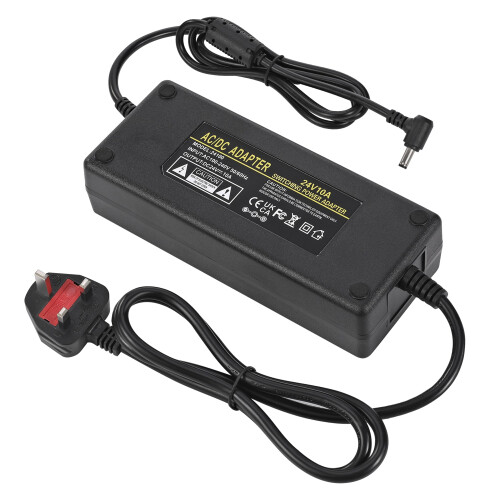 24V 10A 240W Power Supply Adapter,100-240V AC to DC 24Volt 10Amp Power Adapter with 5.5mm x 2.5 ...