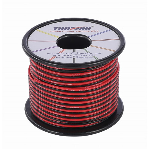 18 Gauge PVC Electrical Wire 20 Meter Reel 2 Pin Extension Cable 12V ...