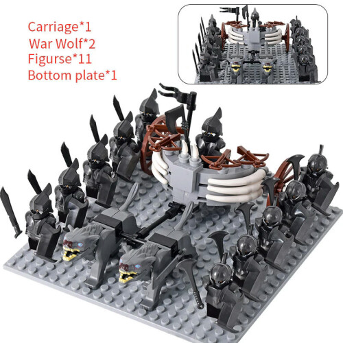 (Stytle 25) MOC Medieval Orc Soldier Raider Wolf Knight Building Blocks ...