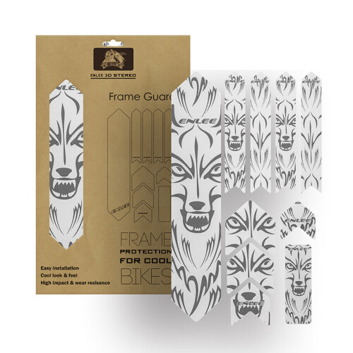 (Frame-Wolf MTB / XC Frame Sticker) Mountain Bike Frame Protection Tape ...