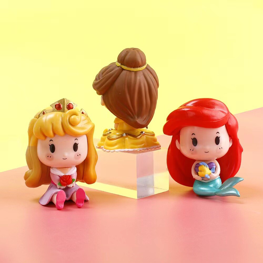 Princess Sitting Disney Posture Adornment Doll Toy Model Cake Pvc ...