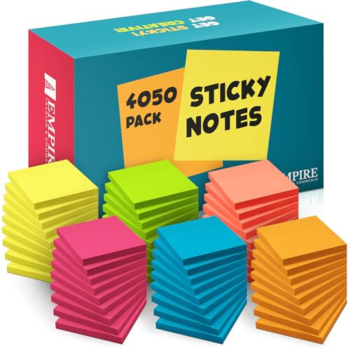 Empire 4050 Pastel Sticky Notes Enhance Organization with Removable ...