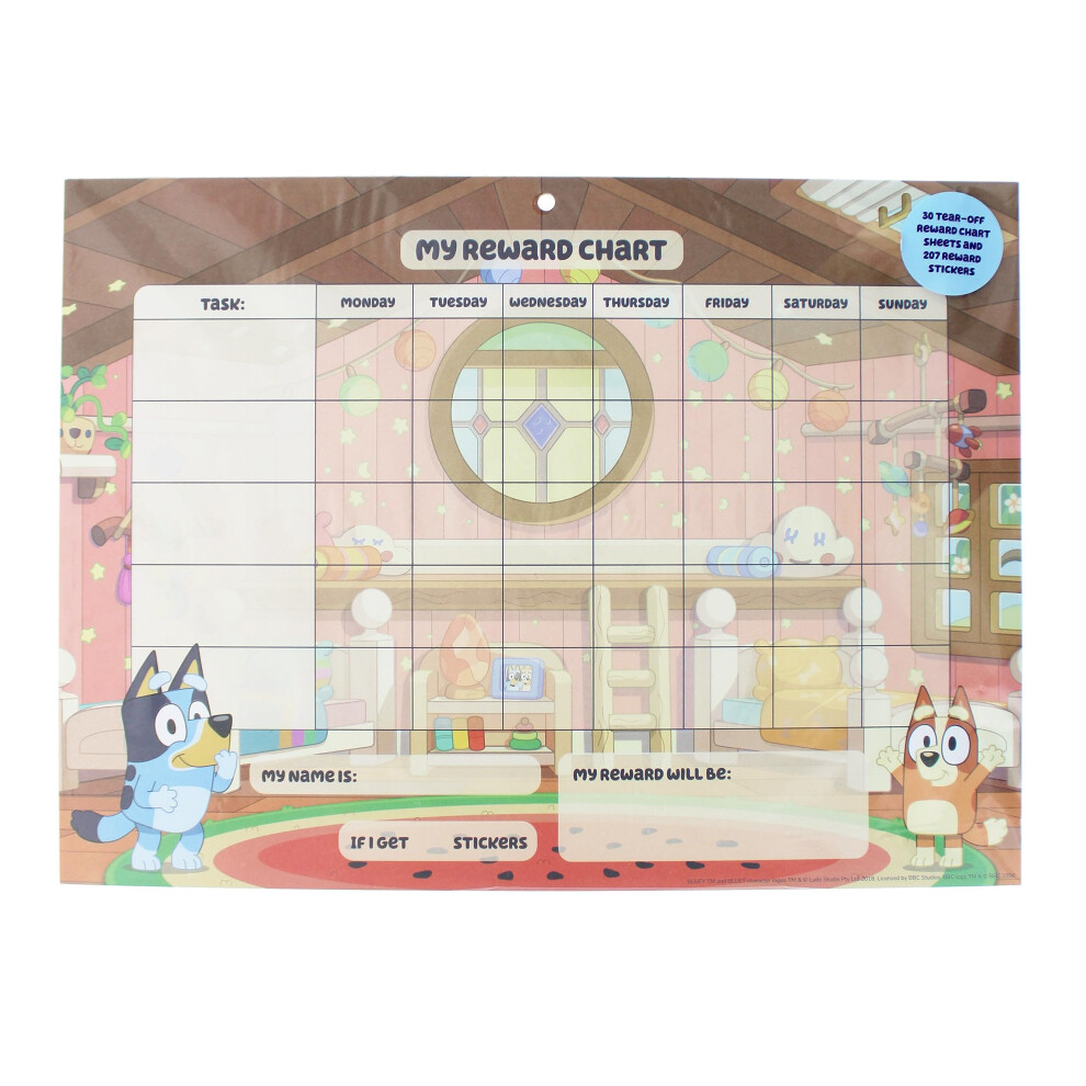 Bluey Reward Chart with Stickers | Reward Charts for Children Behaviour ...