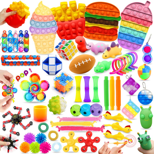 59PCS Fidget Toy Set, Fidget Toys Pack, Relief Stress Green Bug Toy ...