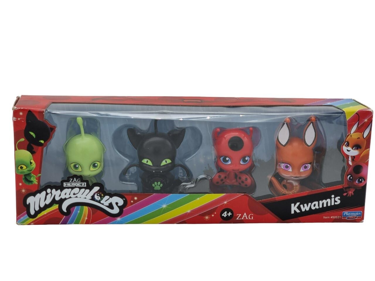 Bandai Ladybug And Cat Noir Kwami Surprise 4 Pack | 4 Kwami Figurines ...