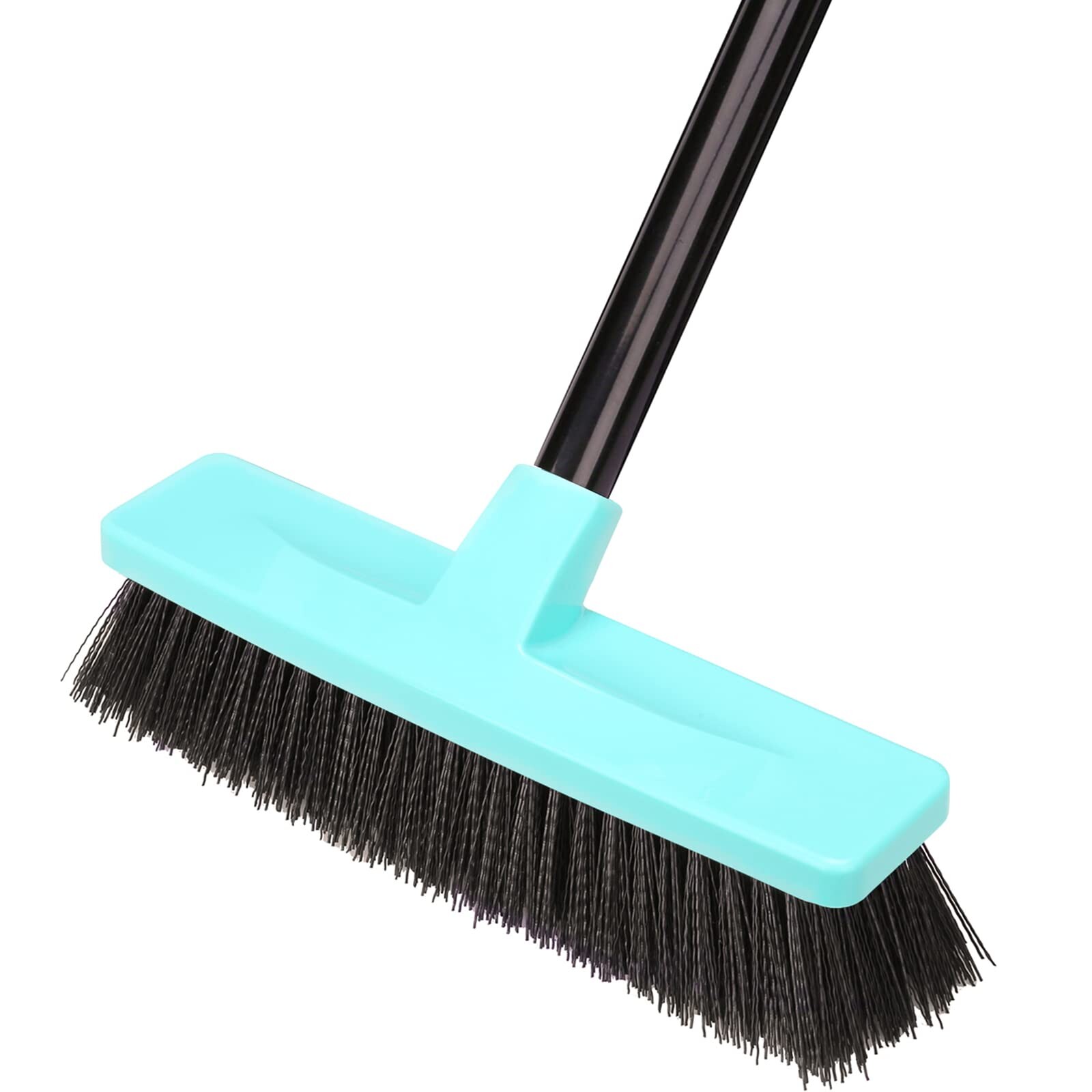 Yard Brush Telescopic Long Handle with Stiff Bristles Outdoor Broom for ...