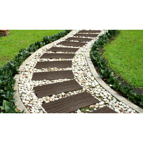 Railroad Tie Garden Stepping Stone Wood Effect Railway Sleeper Eco ...