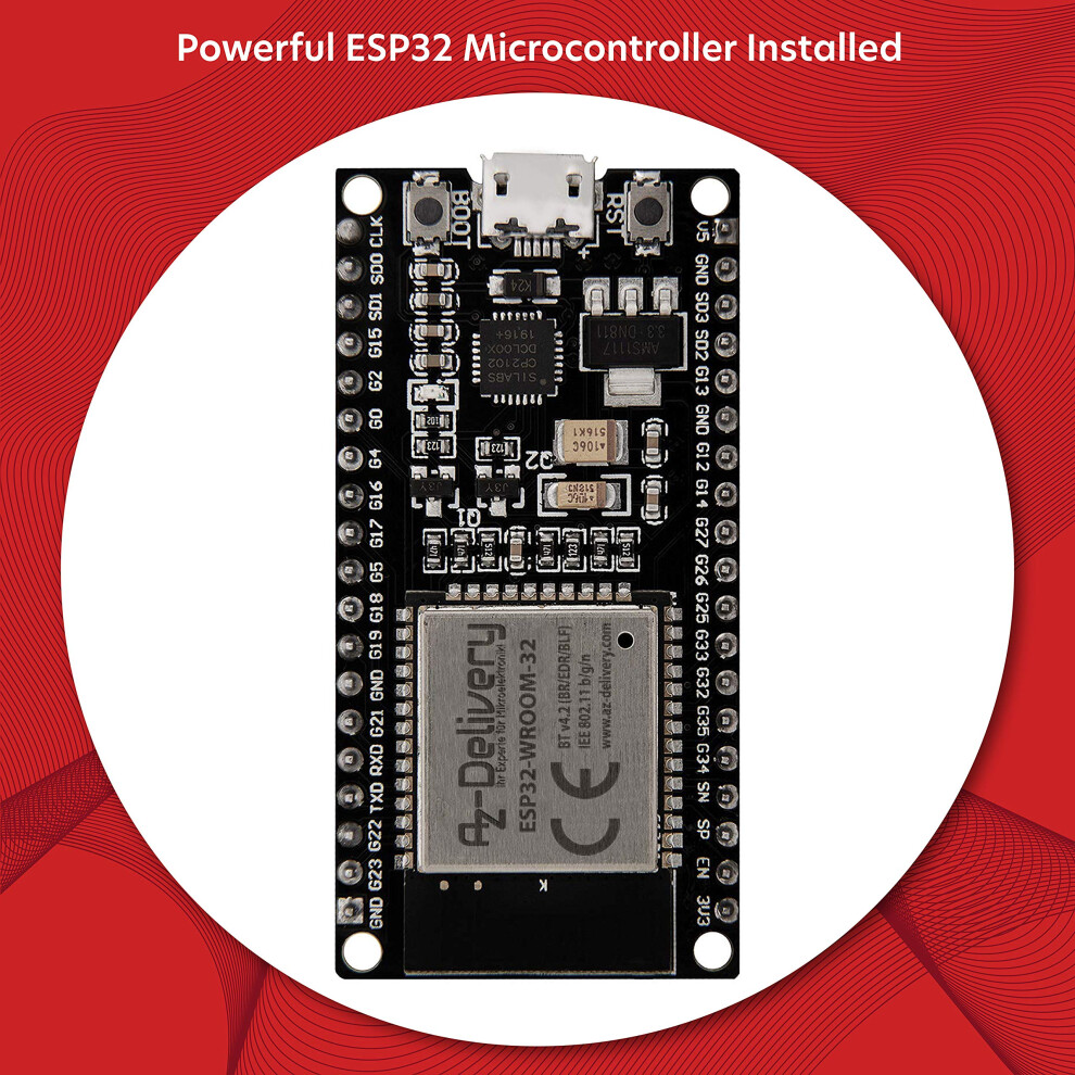 ESP32-DevKitC NodeMCU WiFi WLAN CP2102 ESP32-WROOM-32D IoT 2-In-1 Microcontroller Bluetooth ...