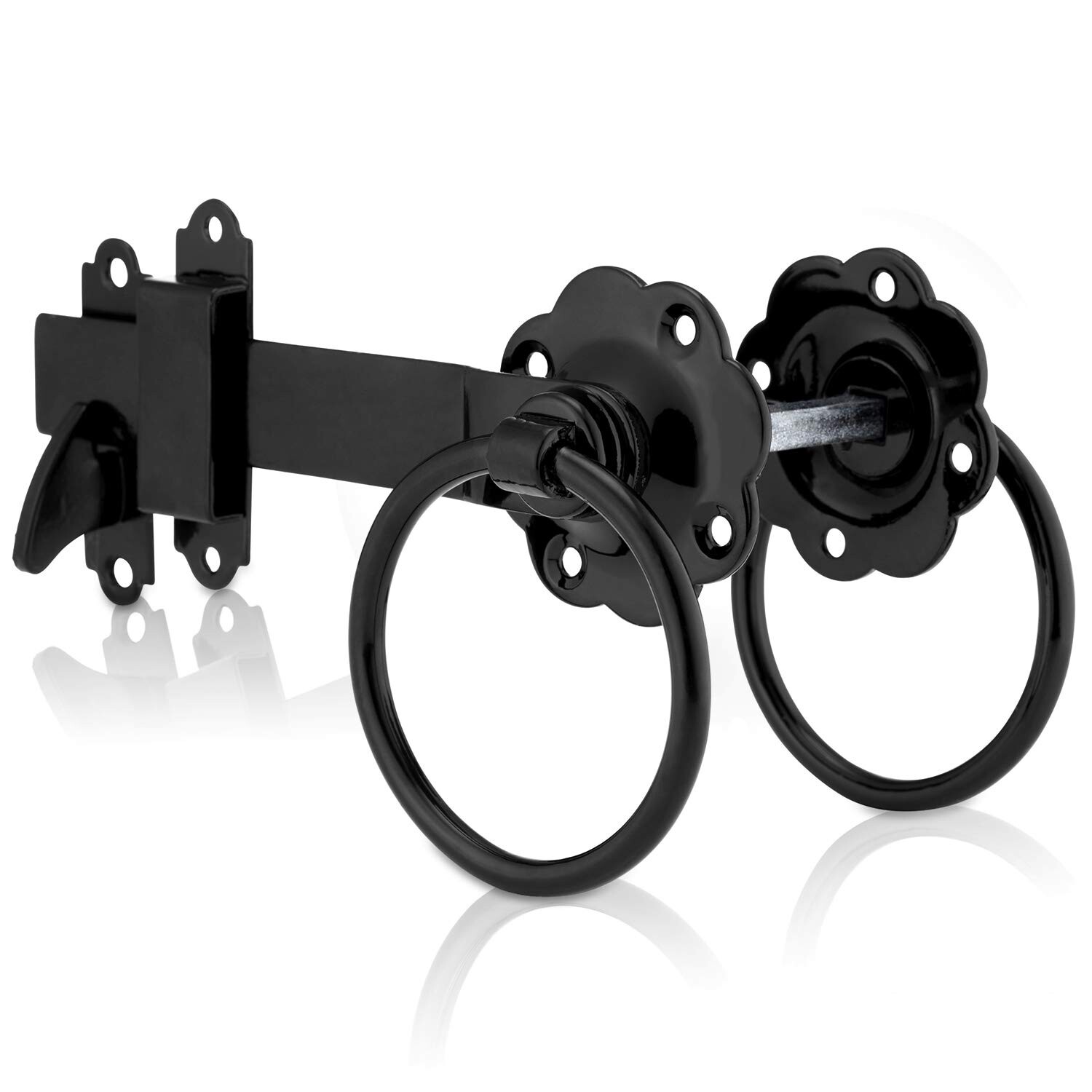 XFORT Black Ring Gate Latch, Garden Gate Latch, Door Catch, Gate ...