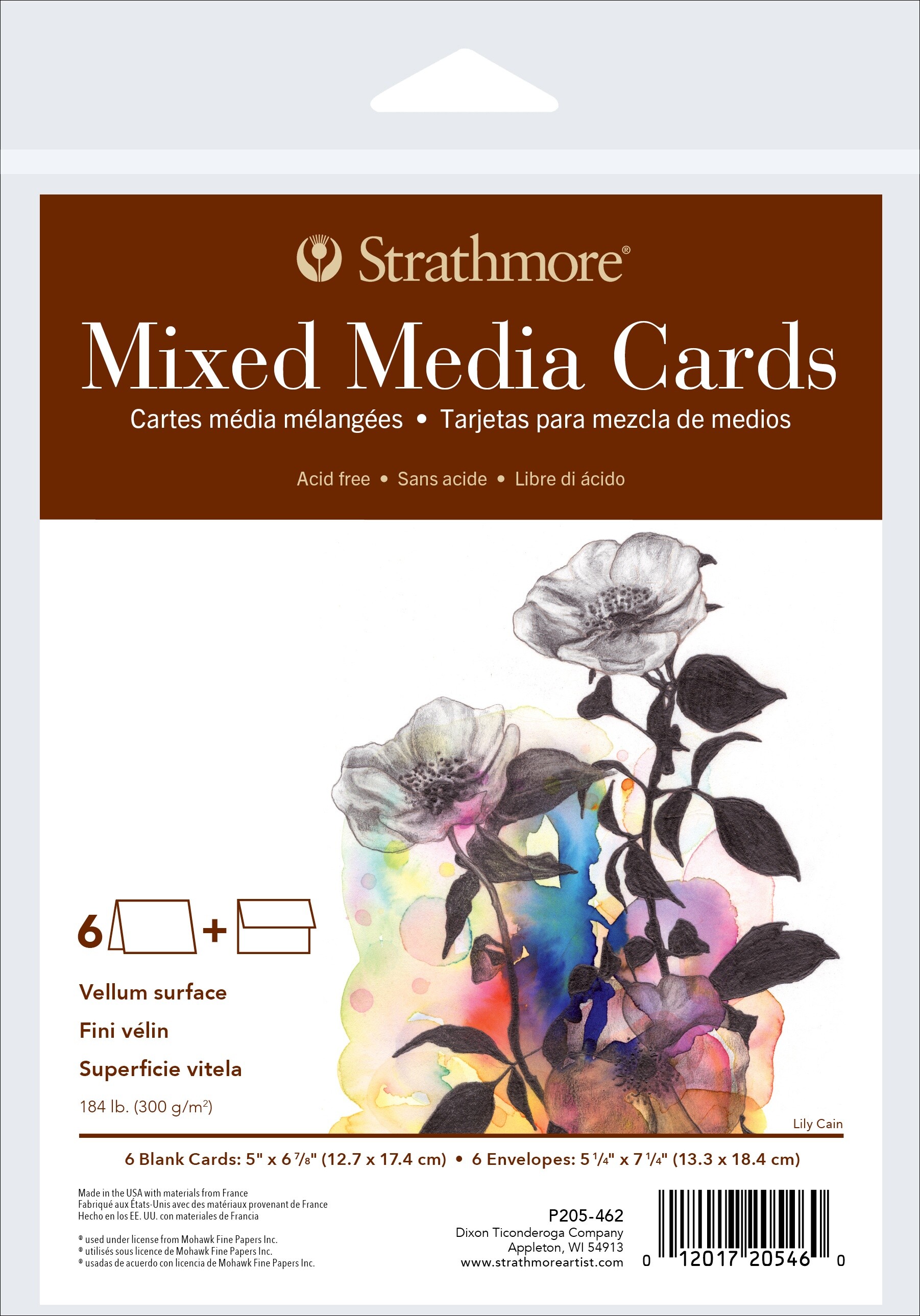 Strathmore Cards & Envelopes 5"X6.875" 6/Pkg-Mixed Media P205462 on OnBuy