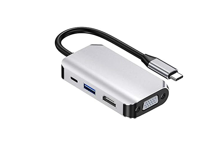 Chronus 4 in 1 USB Type C Hub Splitter Docking Station Dongle Multiport ...