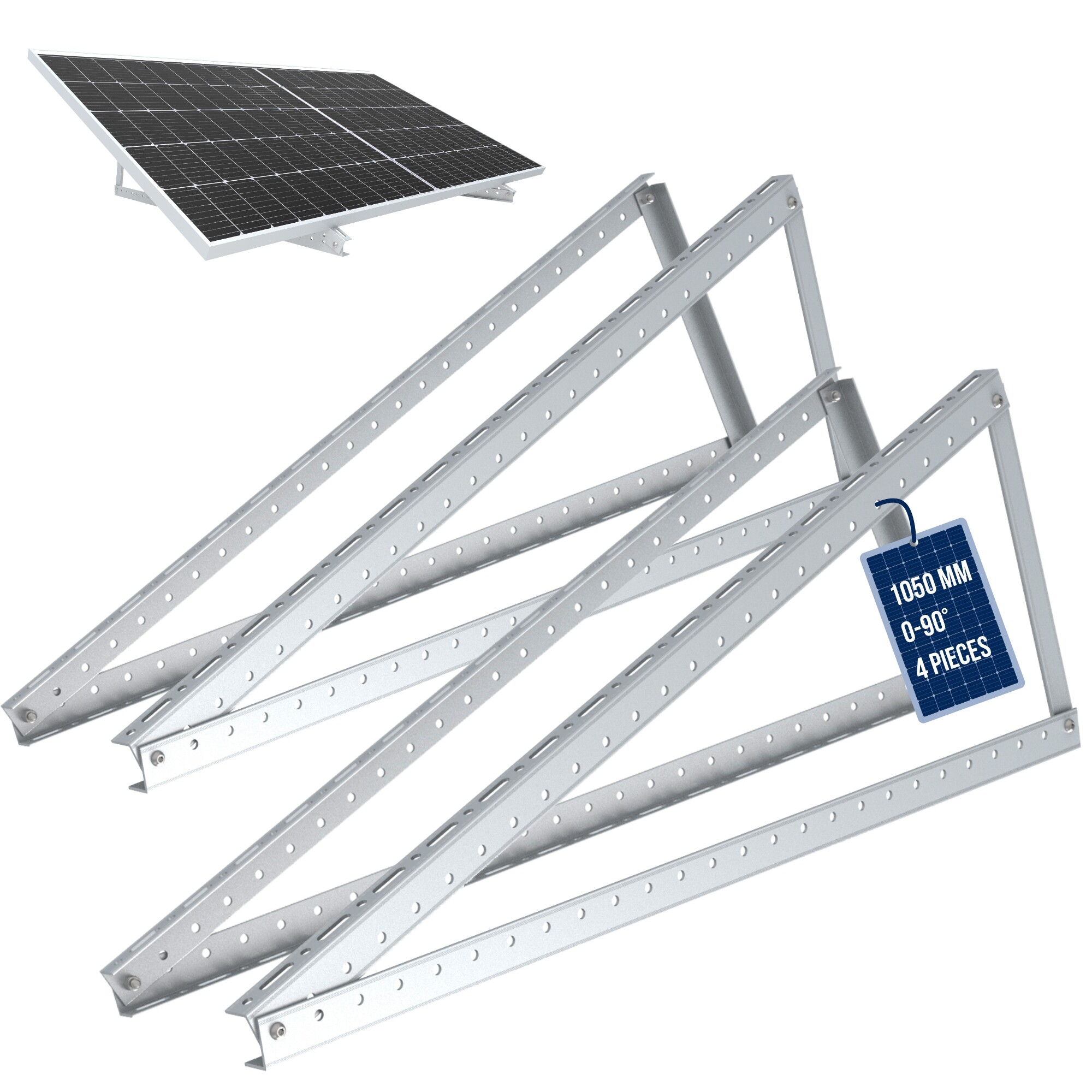 NuaSol Bracket for solar panel elevation up to 105 cm flat roof PV ...