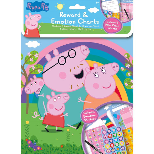 Peppa Pig Reward & Emotion Charts With Stickers For Childrens Age 3+ on ...