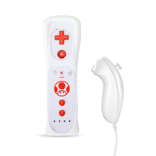 (Blue and White set) Built-in Motion Plus Wireless Remote Gamepad ...