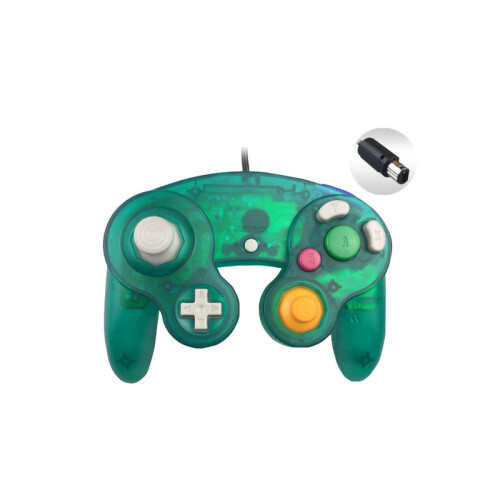 (Trans Dark green) Transparent color Wired Gamepad Controller Joypad ...