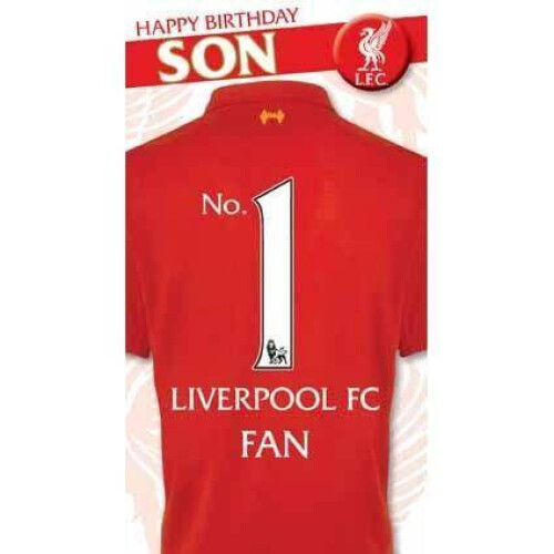 Liverpool FC Happy Birthday Son Card - Official LP041, NO.1 Liverpool ...