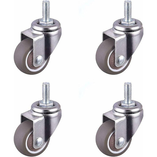 Heavy Duty Rubber Swivel Caster With Threaded Stem Chair Casters ...