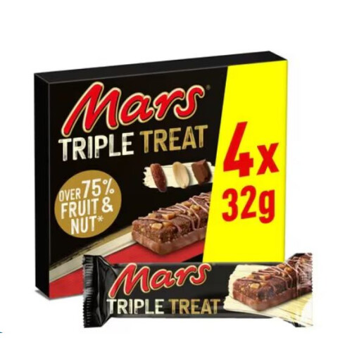 Mars Triple Treat Fruit Nut & Bars Multipack 4 X 32g(PACK OF 3) on OnBuy