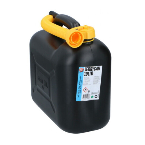 10L Black Plastic Fuel Jerry Can Petrol Diesel Spout Water 10 Litre on OnBuy