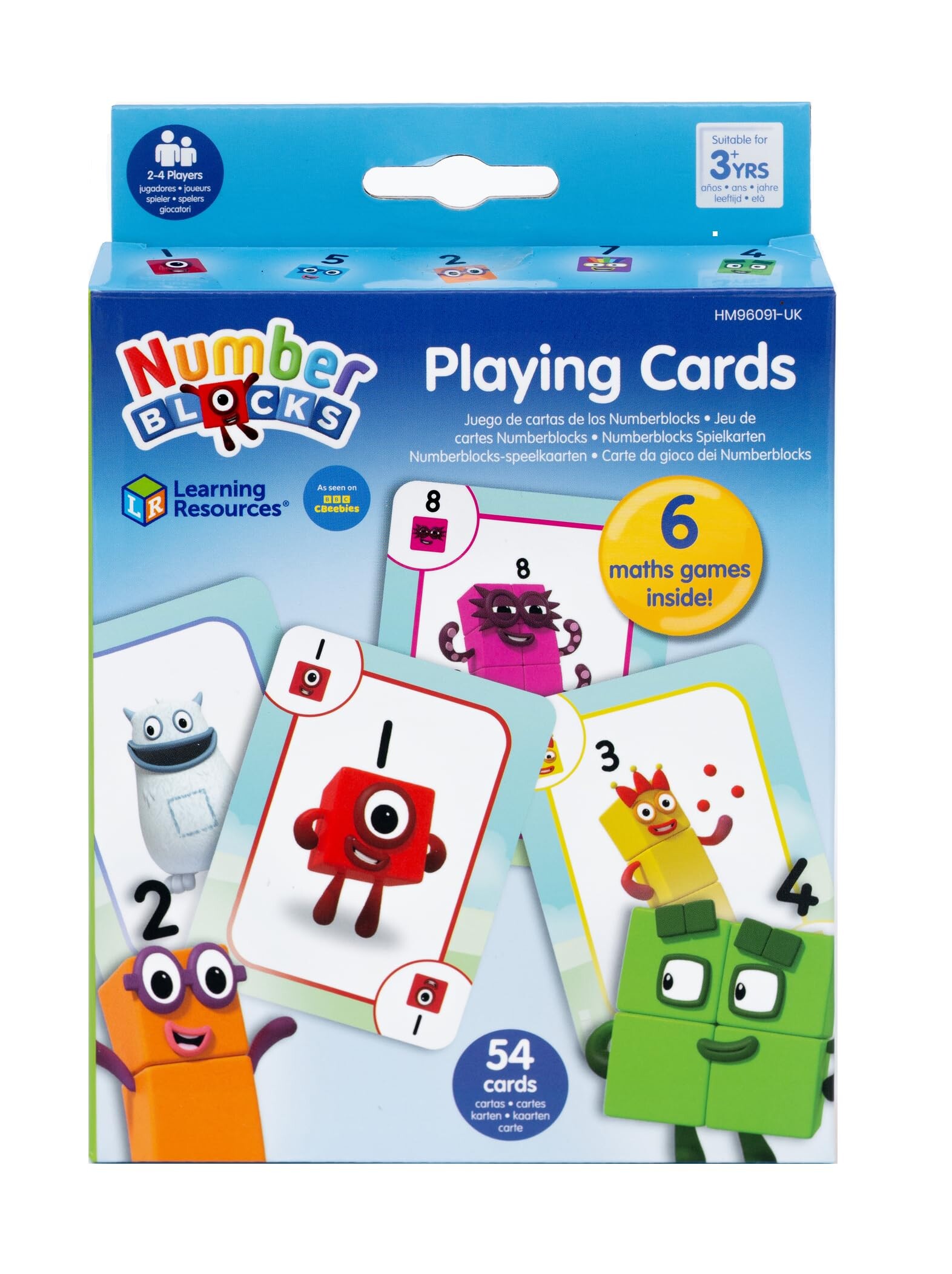 Numberblocks Playing Cards, Ages 3+, 54 Cards with Character Images ...
